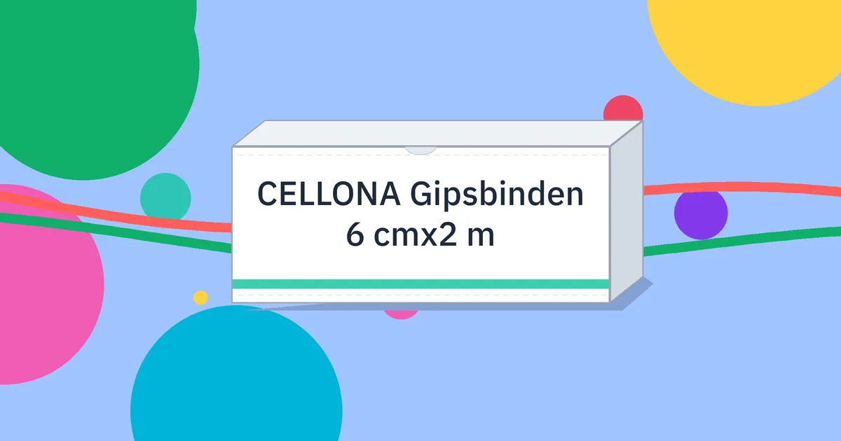 Symbolbild: Packung mit der Aufschrift CELLONA Gipsbinden 6 cmx2 m (PZN 00413096) – Verfügbarkeit und Bezug in Apotheken in Frankfurt am Main