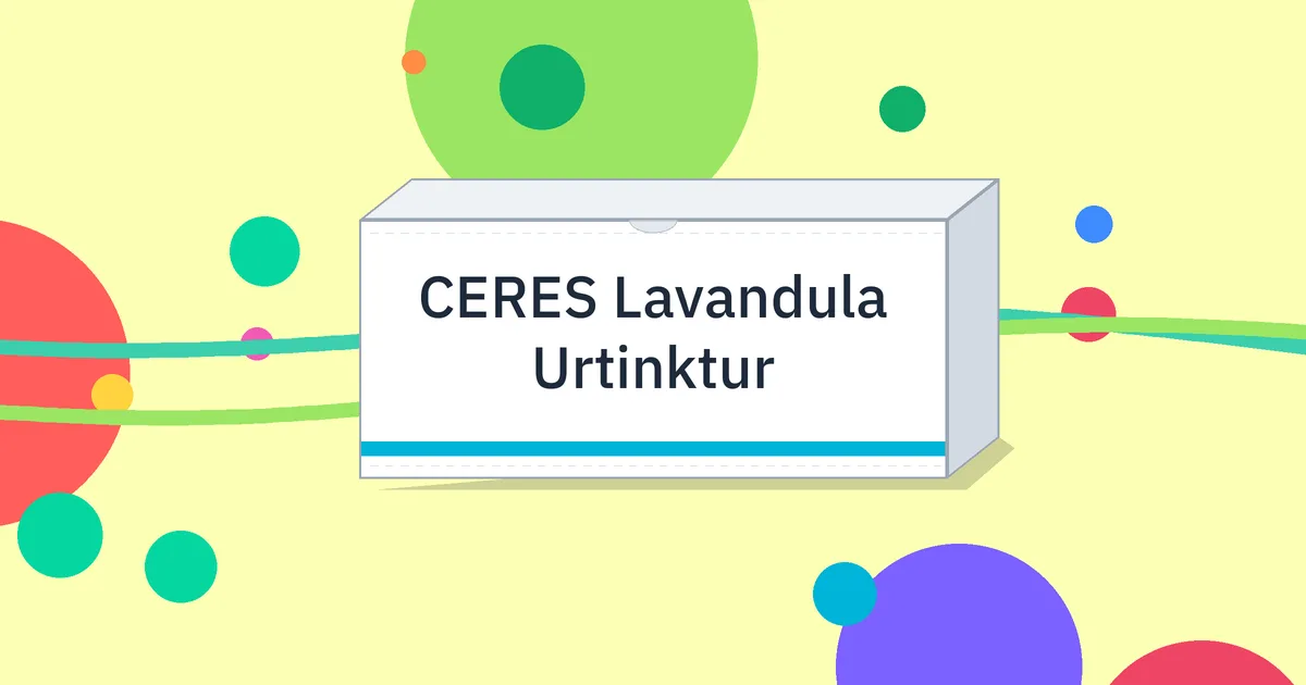 Symbolbild: Packung mit der Aufschrift CERES Lavandula Urtinktur (PZN 00179097) – Verfügbarkeit und Bezug in Apotheken in Frankfurt am Main