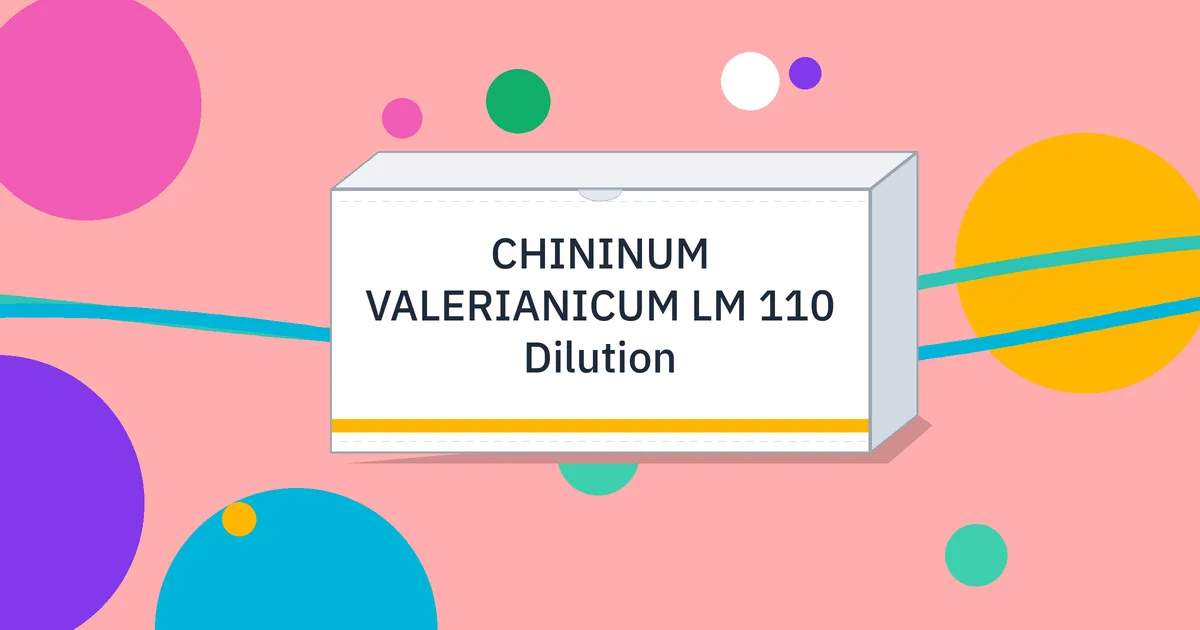 Symbolbild: Packung mit der Aufschrift CHININUM VALERIANICUM LM 110 Dilution (PZN 13443012) – Verfügbarkeit und Bezug in Apotheken in Frankfurt am Main