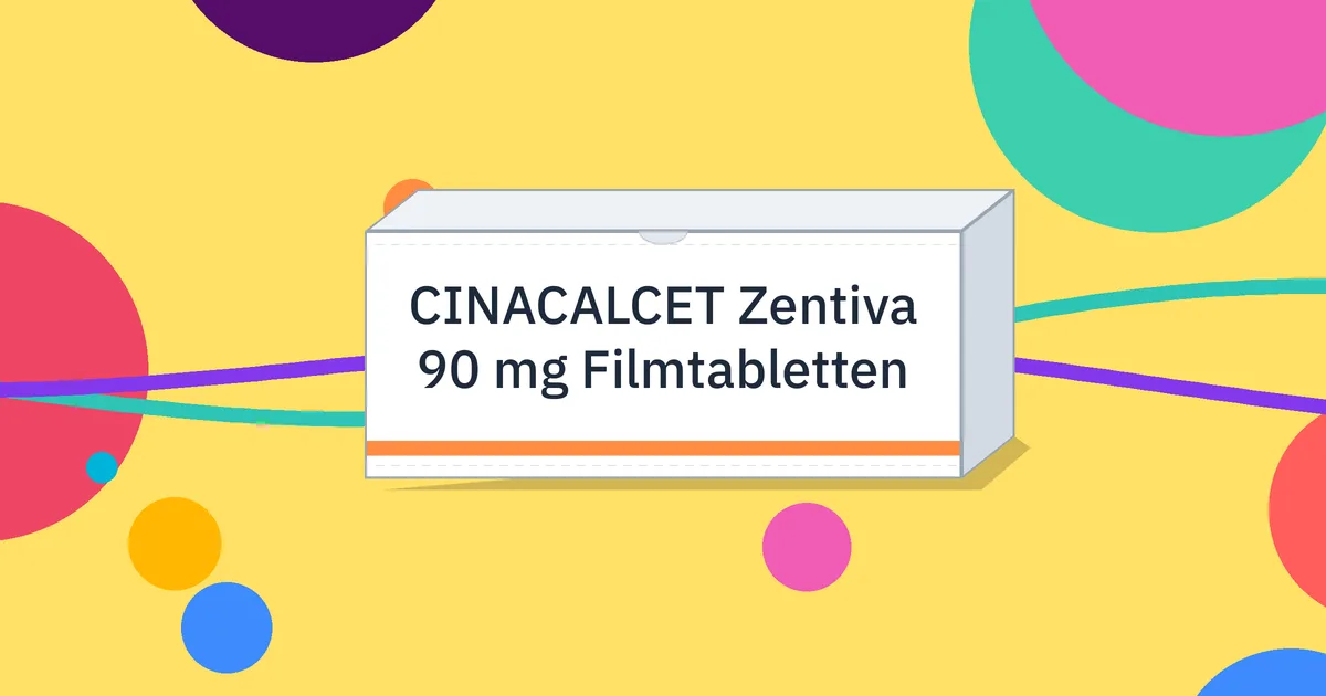 Symbolbild: Packung mit der Aufschrift CINACALCET Zentiva 90 mg Filmtabletten (PZN 15879742) – Verfügbarkeit und Bezug in Apotheken in Frankfurt am Main