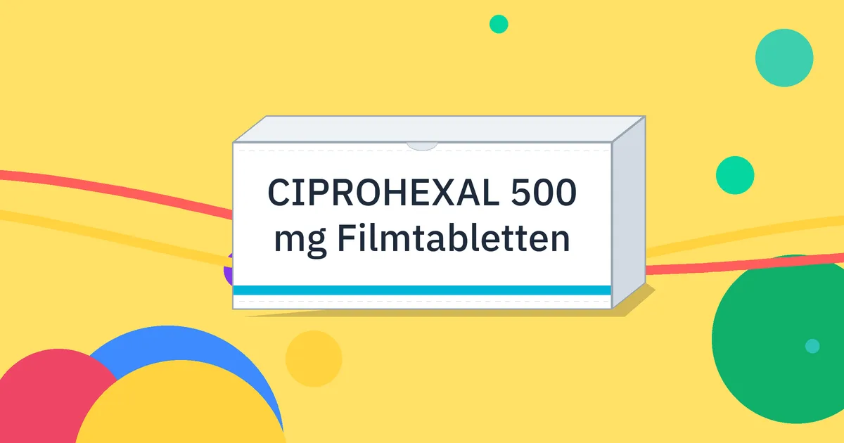 Symbolbild: Packung mit der Aufschrift CIPROHEXAL 500 mg Filmtabletten (PZN 00294935) – Verfügbarkeit und Bezug in Apotheken in Frankfurt am Main