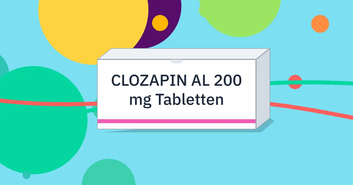 Symbolbild: Packung mit der Aufschrift CLOZAPIN AL 200 mg Tabletten (PZN 18239687) – Verfügbarkeit und Bezug in Apotheken in Frankfurt am Main