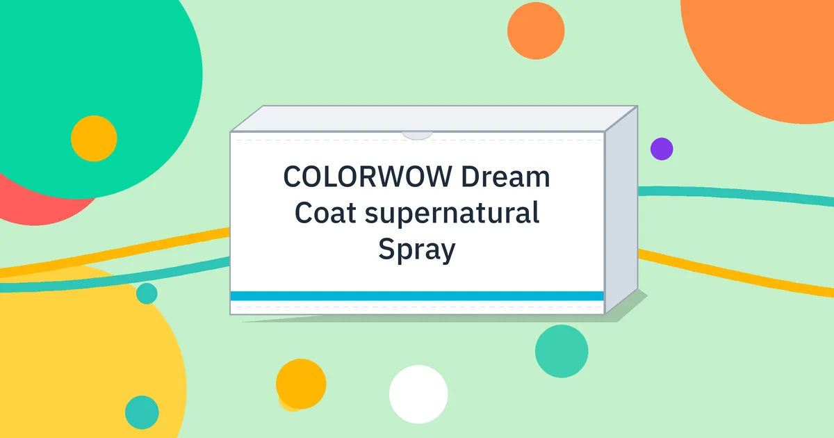 Symbolbild: Packung mit der Aufschrift COLORWOW Dream Coat supernatural Spray (PZN 20159458) – Verfügbarkeit und Bezug in Apotheken in Frankfurt am Main