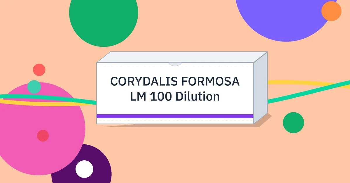Symbolbild: Packung mit der Aufschrift CORYDALIS FORMOSA LM 100 Dilution (PZN 13454292) – Verfügbarkeit und Bezug in Apotheken in Frankfurt am Main