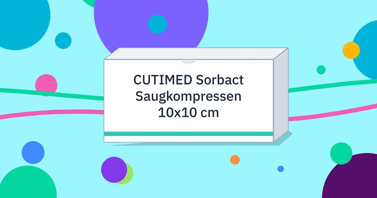 Symbolbild: Packung mit der Aufschrift CUTIMED Sorbact Saugkompressen 10x10 cm (PZN 15886624) – Verfügbarkeit und Bezug in Apotheken in Frankfurt am Main