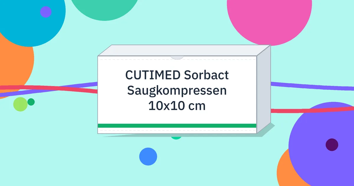 Symbolbild: Packung mit der Aufschrift CUTIMED Sorbact Saugkompressen 10x10 cm (PZN 20543665) – Verfügbarkeit und Bezug in Apotheken in Frankfurt am Main