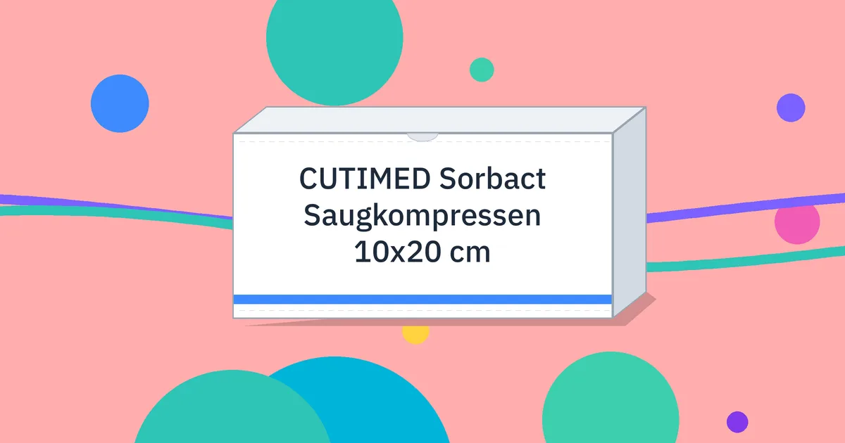 Symbolbild: Packung mit der Aufschrift CUTIMED Sorbact Saugkompressen 10x20 cm (PZN 07347161) – Verfügbarkeit und Bezug in Apotheken in Frankfurt am Main