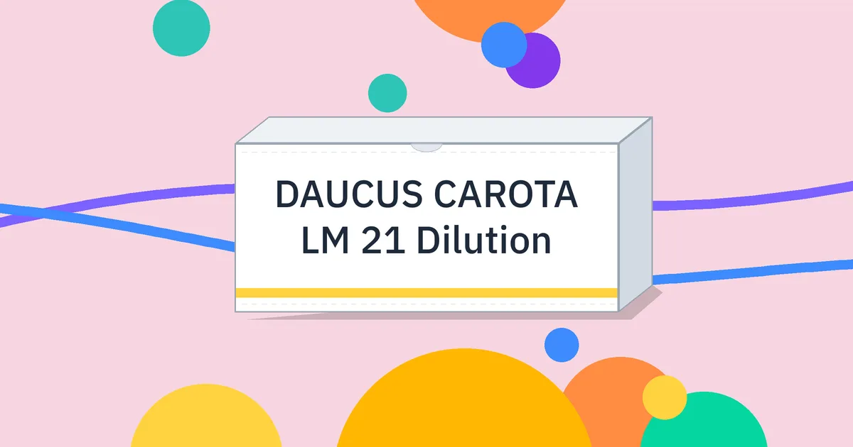 Symbolbild: Packung mit der Aufschrift DAUCUS CAROTA LM 21 Dilution (PZN 13462943) – Verfügbarkeit und Bezug in Apotheken in Frankfurt am Main