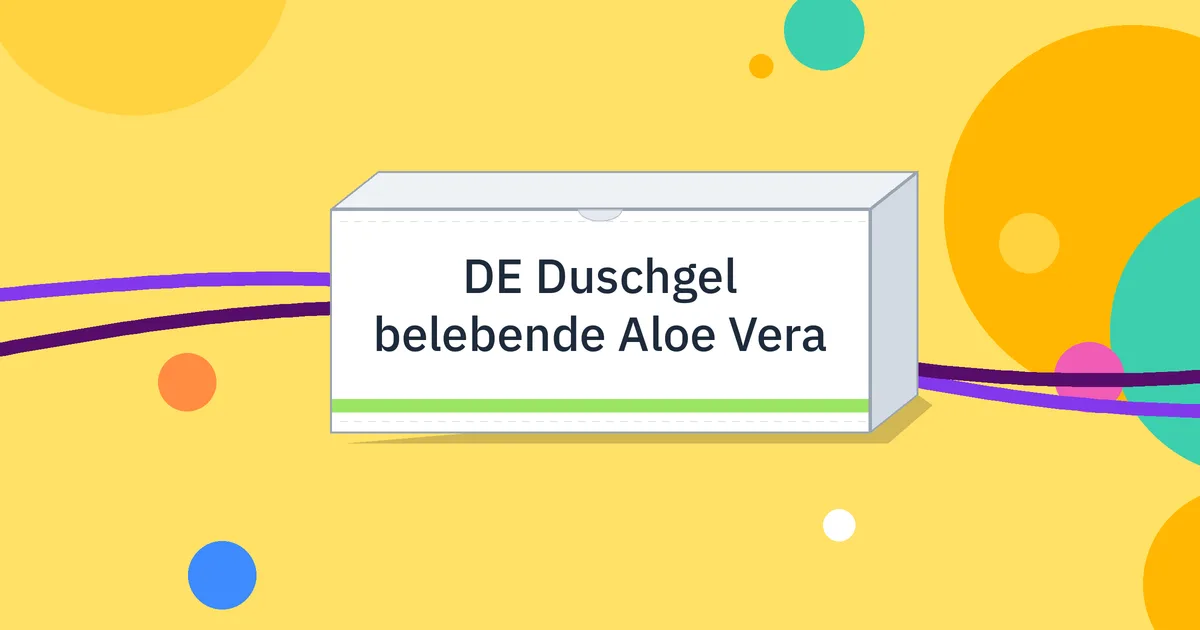 Symbolbild: Packung mit der Aufschrift DE Duschgel belebende Aloe Vera (PZN 16785463) – Verfügbarkeit und Bezug in Apotheken in Frankfurt am Main