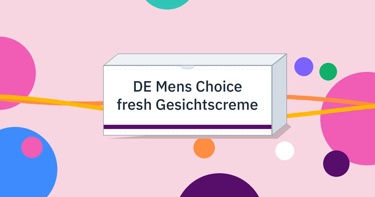 Symbolbild: Packung mit der Aufschrift DE Mens Choice fresh Gesichtscreme (PZN 16697345) – Verfügbarkeit und Bezug in Apotheken in Frankfurt am Main
