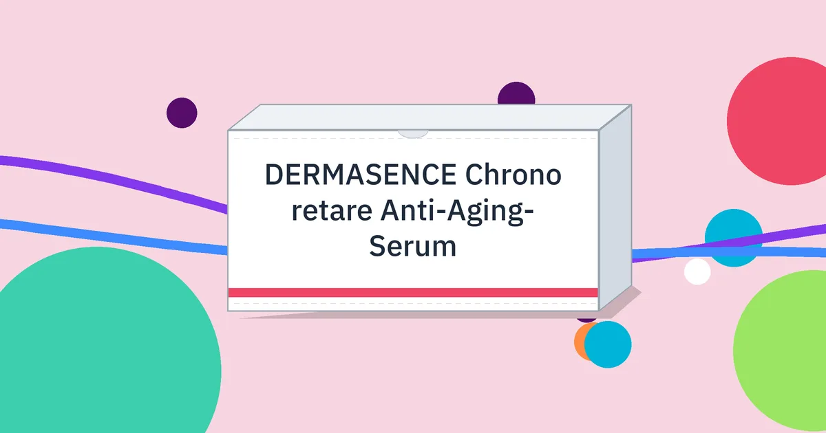 Symbolbild: Packung mit der Aufschrift DERMASENCE Chrono retare Anti-Aging-Serum (PZN 13831642) – Verfügbarkeit und Bezug in Apotheken in Frankfurt am Main