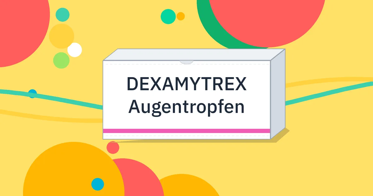 Symbolbild: Packung mit der Aufschrift DEXAMYTREX Augentropfen (PZN 02747772) – Verfügbarkeit und Bezug in Apotheken in Frankfurt am Main