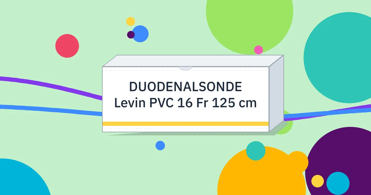 Symbolbild: Packung mit der Aufschrift DUODENALSONDE Levin PVC 16 Fr 125 cm (PZN 15624634) – Verfügbarkeit und Bezug in Apotheken in Frankfurt am Main