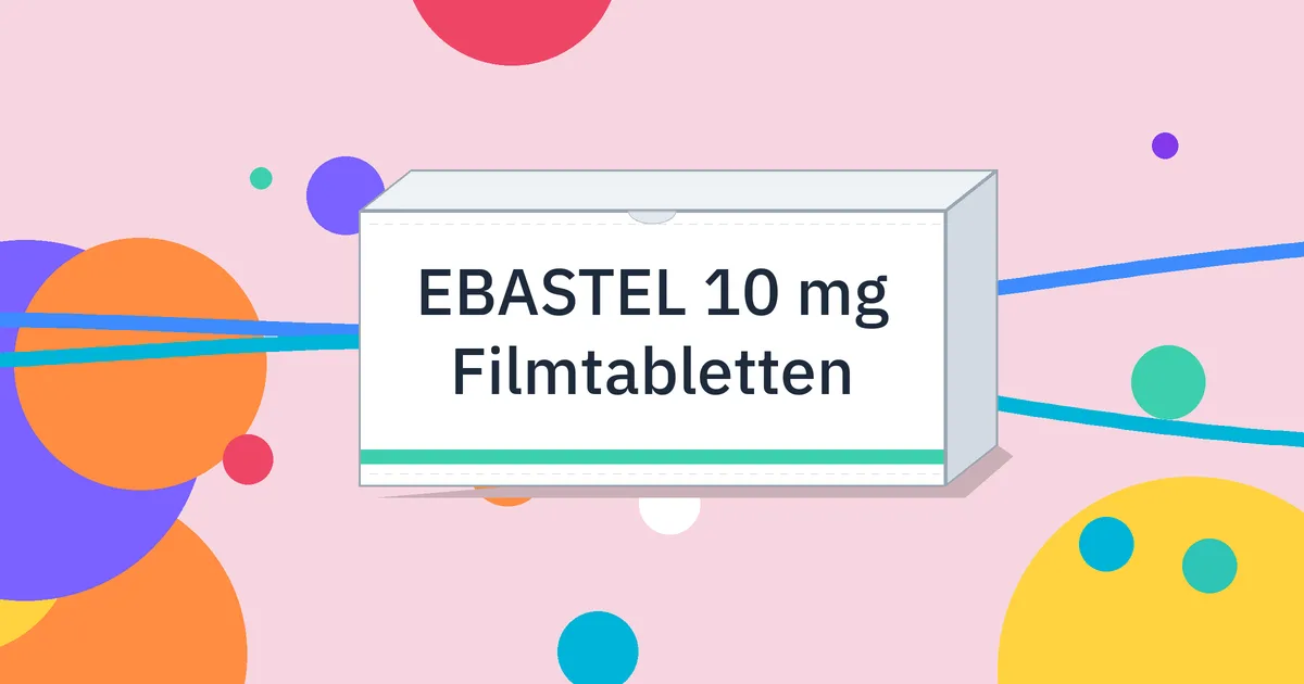 Symbolbild: Packung mit der Aufschrift EBASTEL 10 mg Filmtabletten (PZN 07275705) – Verfügbarkeit und Bezug in Apotheken in Frankfurt am Main