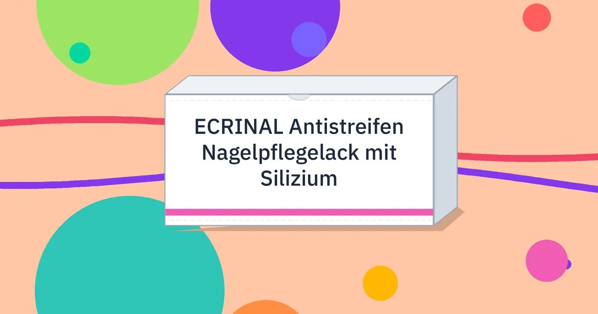 Symbolbild: Packung mit der Aufschrift ECRINAL Antistreifen Nagelpflegelack mit Silizium (PZN 11222152) – Verfügbarkeit und Bezug in Apotheken in Frankfurt am Main