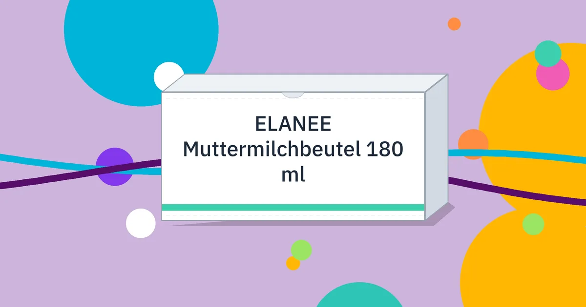 Symbolbild: Packung mit der Aufschrift ELANEE Muttermilchbeutel 180 ml (PZN 12433856) – Verfügbarkeit und Bezug in Apotheken in Frankfurt am Main