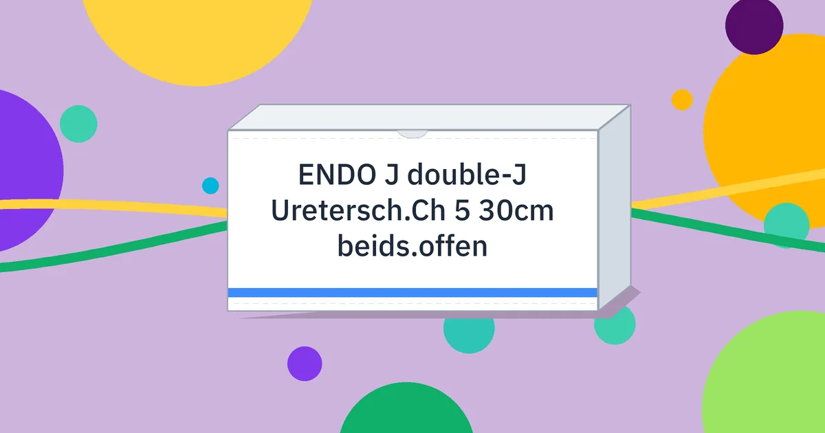 Symbolbild: Packung mit der Aufschrift ENDO J double-J Uretersch.Ch 5 30cm beids.offen (PZN 00439032) – Verfügbarkeit und Bezug in Apotheken in Frankfurt am Main