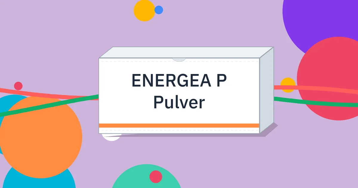 Symbolbild: Packung mit der Aufschrift ENERGEA P Pulver (PZN 16673385) – Verfügbarkeit und Bezug in Apotheken in Frankfurt am Main