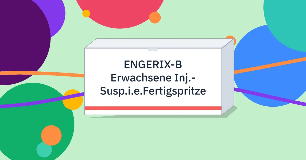 Symbolbild: Packung mit der Aufschrift ENGERIX-B Erwachsene Inj.-Susp.i.e.Fertigspritze (PZN 00629494) – Verfügbarkeit und Bezug in Apotheken in Frankfurt am Main