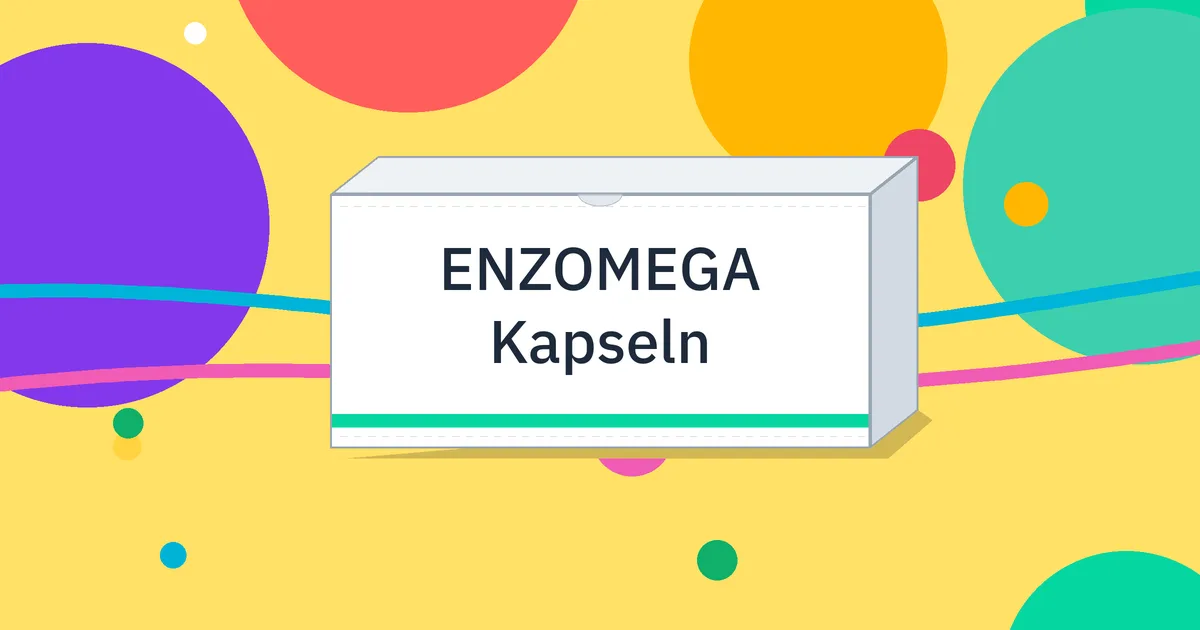 Symbolbild: Packung mit der Aufschrift ENZOMEGA Kapseln (PZN 20520322) – Verfügbarkeit und Bezug in Apotheken in Frankfurt am Main