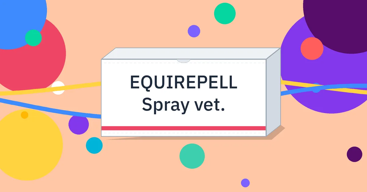 Symbolbild: Packung mit der Aufschrift EQUIREPELL Spray vet. (PZN 17304253) – Verfügbarkeit und Bezug in Apotheken in Frankfurt am Main