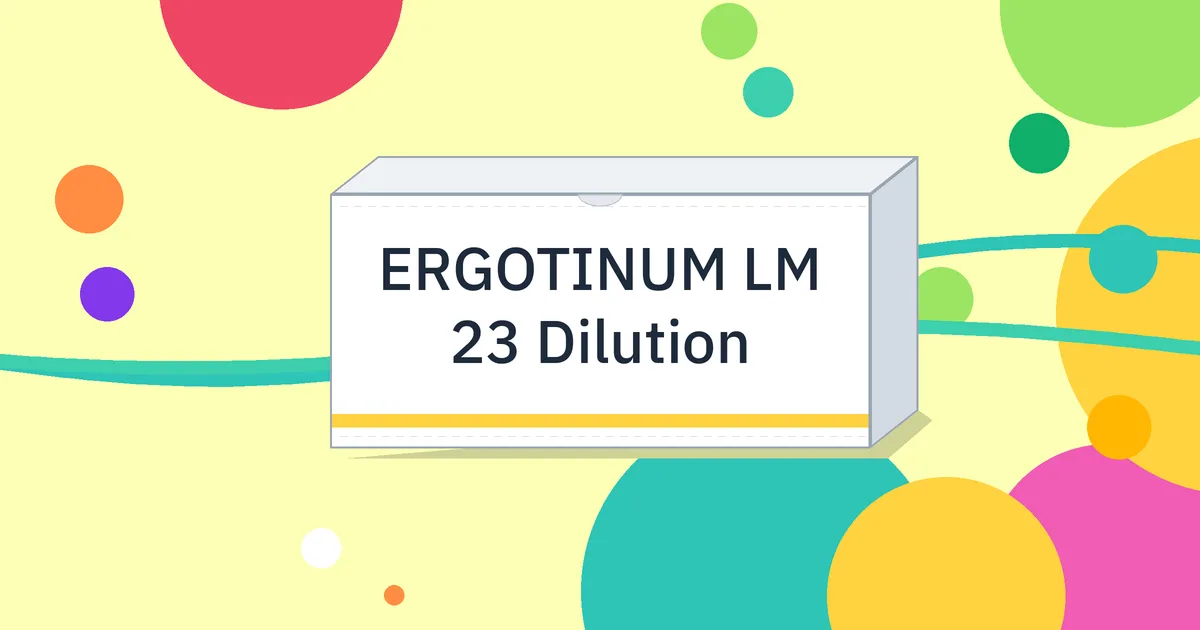 Symbolbild: Packung mit der Aufschrift ERGOTINUM LM 23 Dilution (PZN 13477347) – Verfügbarkeit und Bezug in Apotheken in Frankfurt am Main