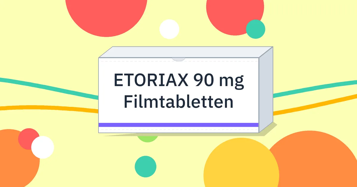 Symbolbild: Packung mit der Aufschrift ETORIAX 90 mg Filmtabletten (PZN 12653919) – Verfügbarkeit und Bezug in Apotheken in Frankfurt am Main