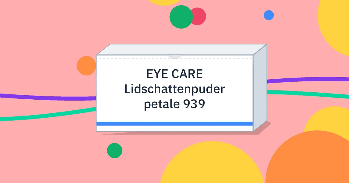 Symbolbild: Packung mit der Aufschrift EYE CARE Lidschattenpuder petale 939 (PZN 14201742) – Verfügbarkeit und Bezug in Apotheken in Frankfurt am Main