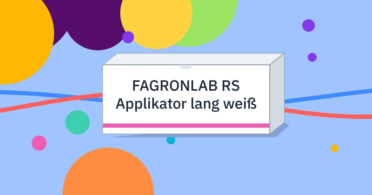 Symbolbild: Packung mit der Aufschrift FAGRONLAB RS Applikator lang weiß (PZN 20362538) – Verfügbarkeit und Bezug in Apotheken in Frankfurt am Main