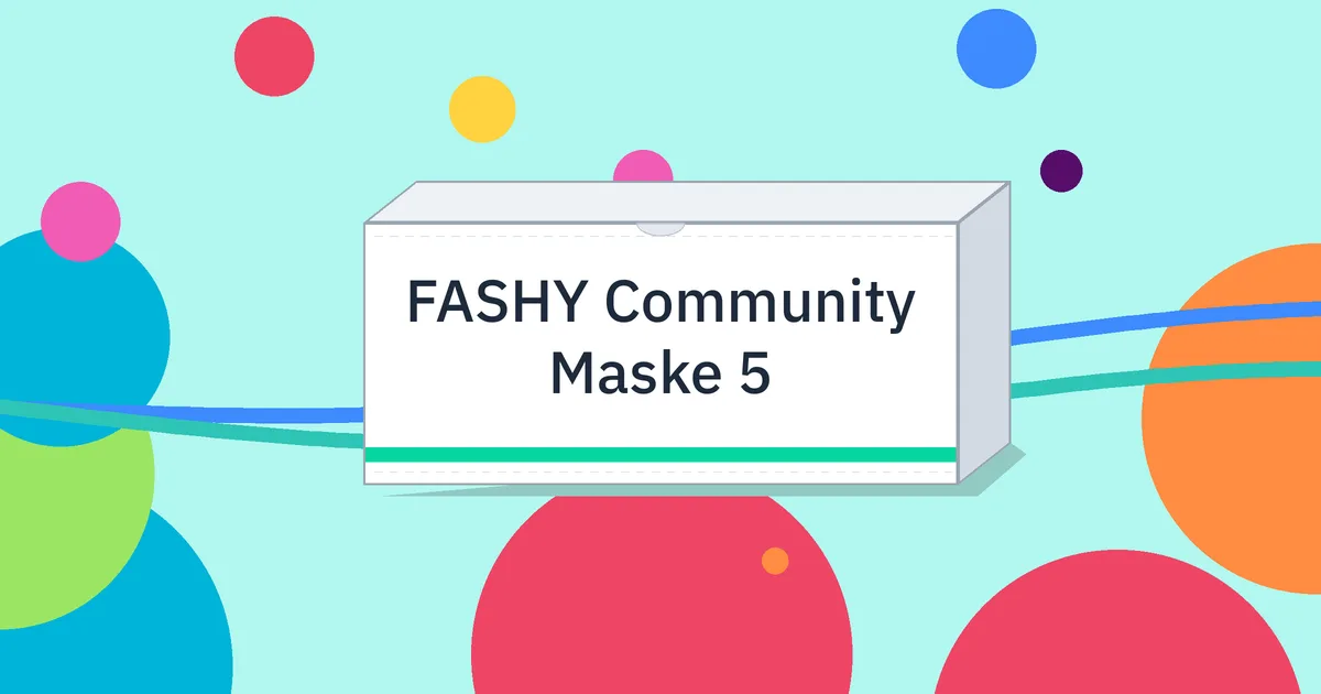 Symbolbild: Packung mit der Aufschrift FASHY Community Maske 5 (PZN 16867534) – Verfügbarkeit und Bezug in Apotheken in Frankfurt am Main