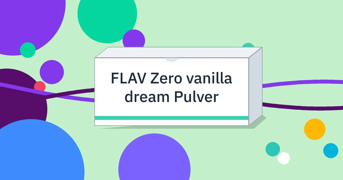Symbolbild: Packung mit der Aufschrift FLAV Zero vanilla dream Pulver (PZN 18817405) – Verfügbarkeit und Bezug in Apotheken in Frankfurt am Main