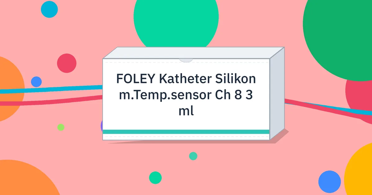 Symbolbild: Packung mit der Aufschrift FOLEY Katheter Silikon m.Temp.sensor Ch 8 3 ml (PZN 05510651) – Verfügbarkeit und Bezug in Apotheken in Frankfurt am Main