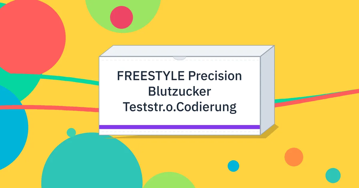 Symbolbild: Packung mit der Aufschrift FREESTYLE Precision Blutzucker Teststr.o.Codierung (PZN 09609783) – Verfügbarkeit und Bezug in Apotheken in Frankfurt am Main