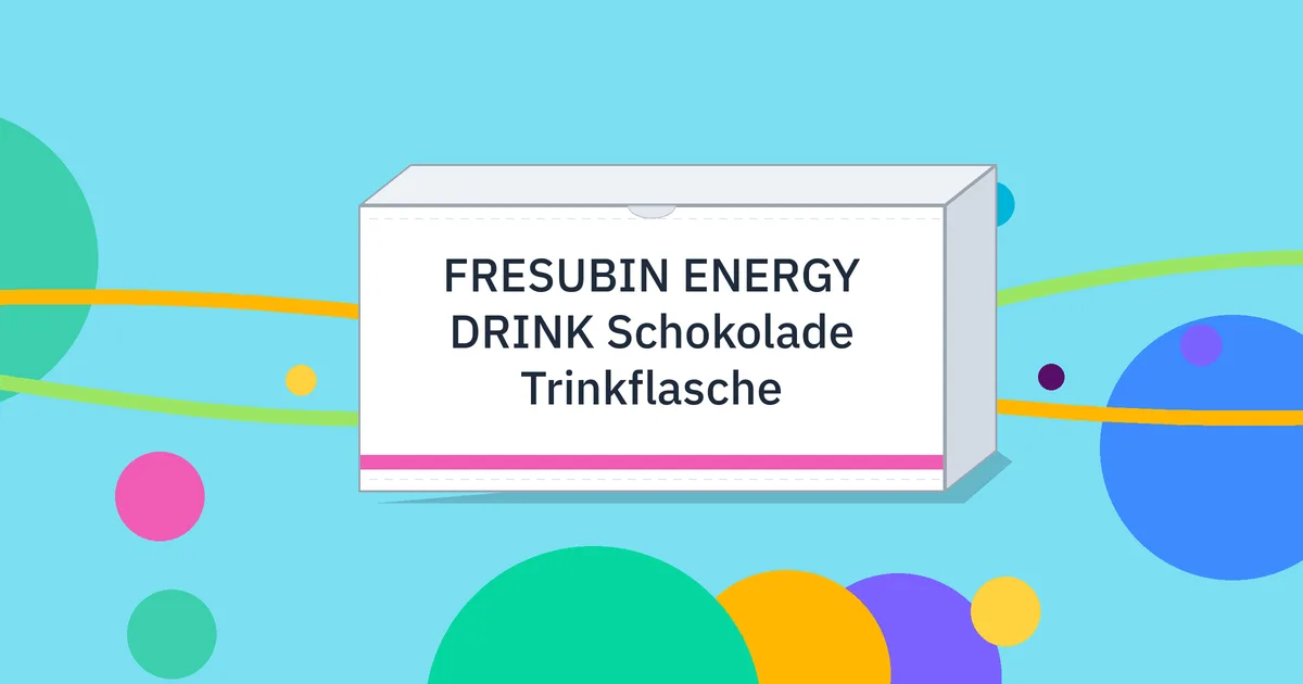 Symbolbild: Packung mit der Aufschrift FRESUBIN ENERGY DRINK Schokolade Trinkflasche (PZN 20191605) – Verfügbarkeit und Bezug in Apotheken in Frankfurt am Main