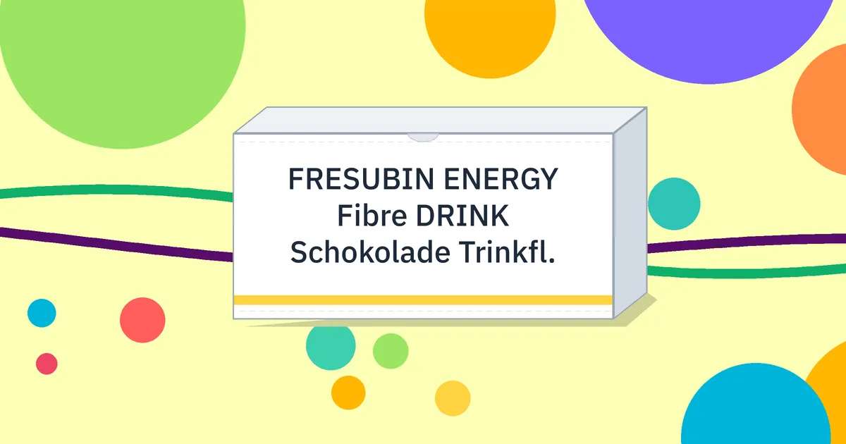 Symbolbild: Packung mit der Aufschrift FRESUBIN ENERGY Fibre DRINK Schokolade Trinkfl. (PZN 06698639) – Verfügbarkeit und Bezug in Apotheken in Frankfurt am Main