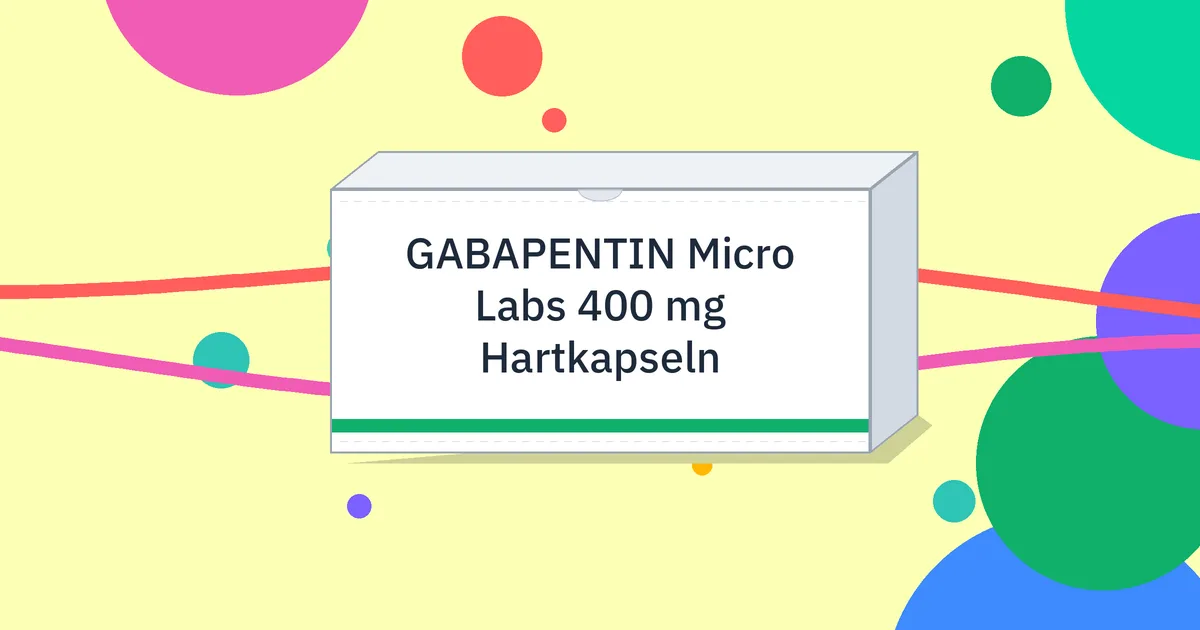 Symbolbild: Packung mit der Aufschrift GABAPENTIN Micro Labs 400 mg Hartkapseln (PZN 10517141) – Verfügbarkeit und Bezug in Apotheken in Frankfurt am Main