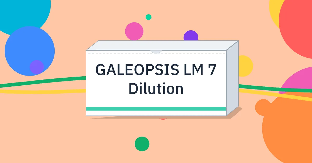 Symbolbild: Packung mit der Aufschrift GALEOPSIS LM 7 Dilution (PZN 13496155) – Verfügbarkeit und Bezug in Apotheken in Frankfurt am Main