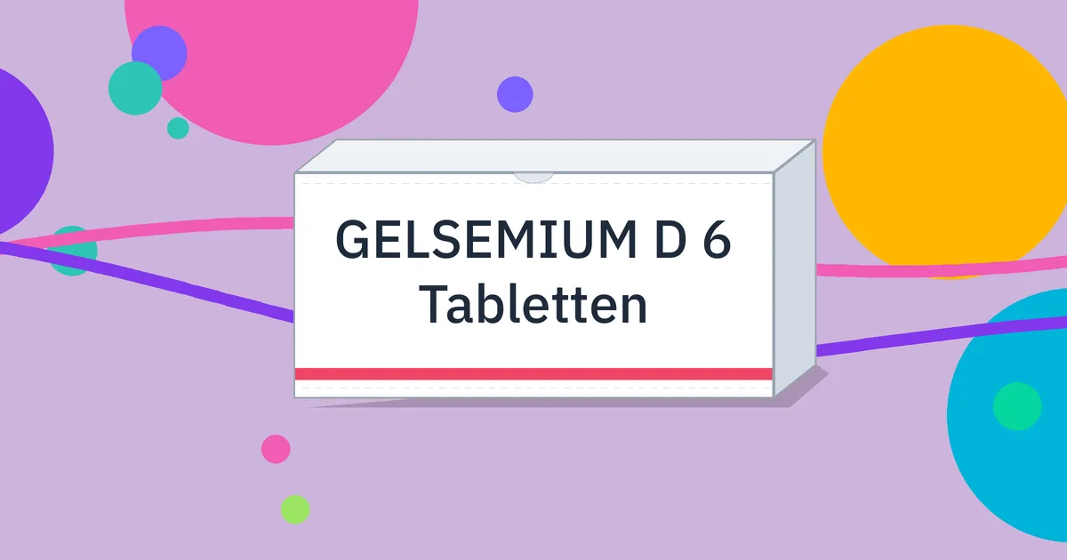 Symbolbild: Packung mit der Aufschrift GELSEMIUM D 6 Tabletten (PZN 01771685) – Verfügbarkeit und Bezug in Apotheken in Frankfurt am Main