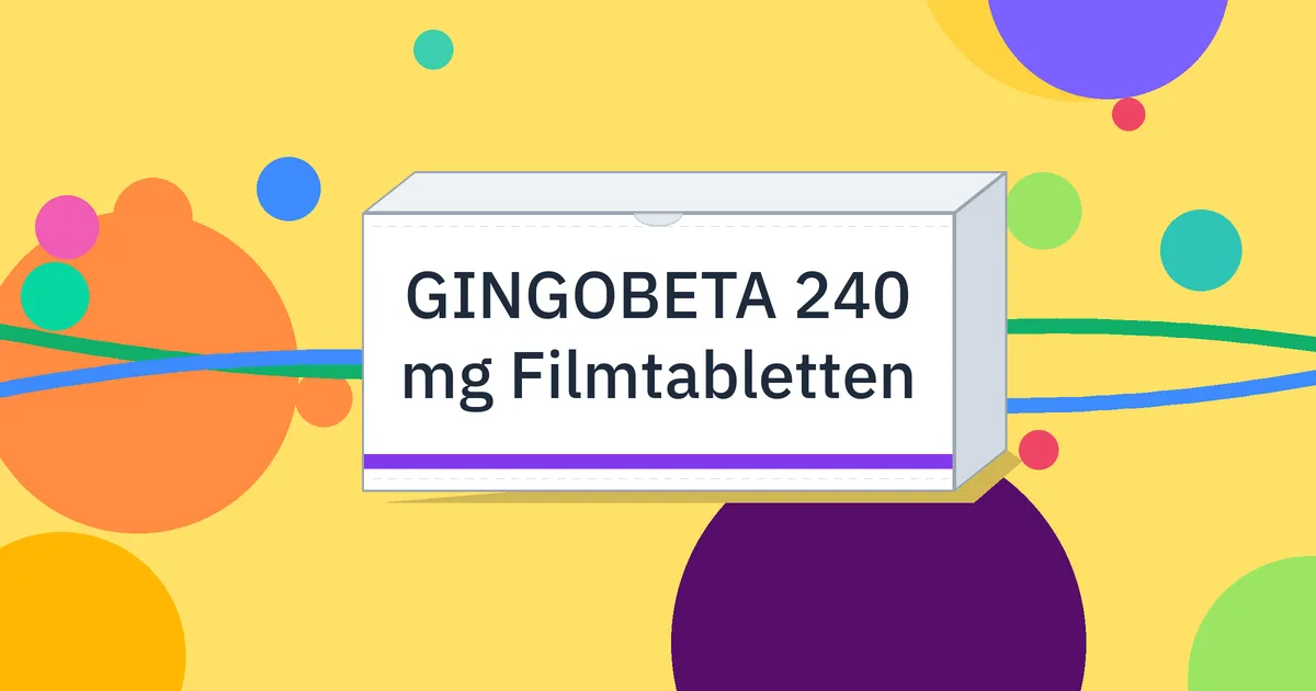 Symbolbild: Packung mit der Aufschrift GINGOBETA 240 mg Filmtabletten (PZN 12461700) – Verfügbarkeit und Bezug in Apotheken in Frankfurt am Main