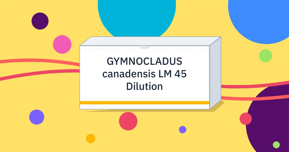 Symbolbild: Packung mit der Aufschrift GYMNOCLADUS canadensis LM 45 Dilution (PZN 13549093) – Verfügbarkeit und Bezug in Apotheken in Frankfurt am Main