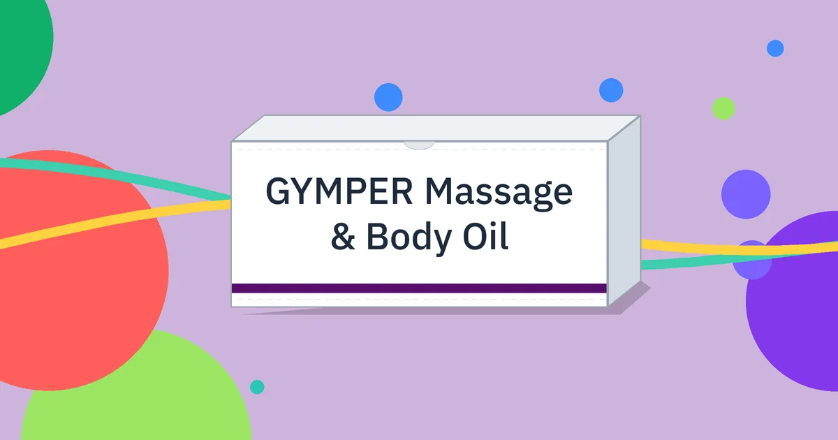 Symbolbild: Packung mit der Aufschrift GYMPER Massage & Body Oil (PZN 16155940) – Verfügbarkeit und Bezug in Apotheken in Frankfurt am Main