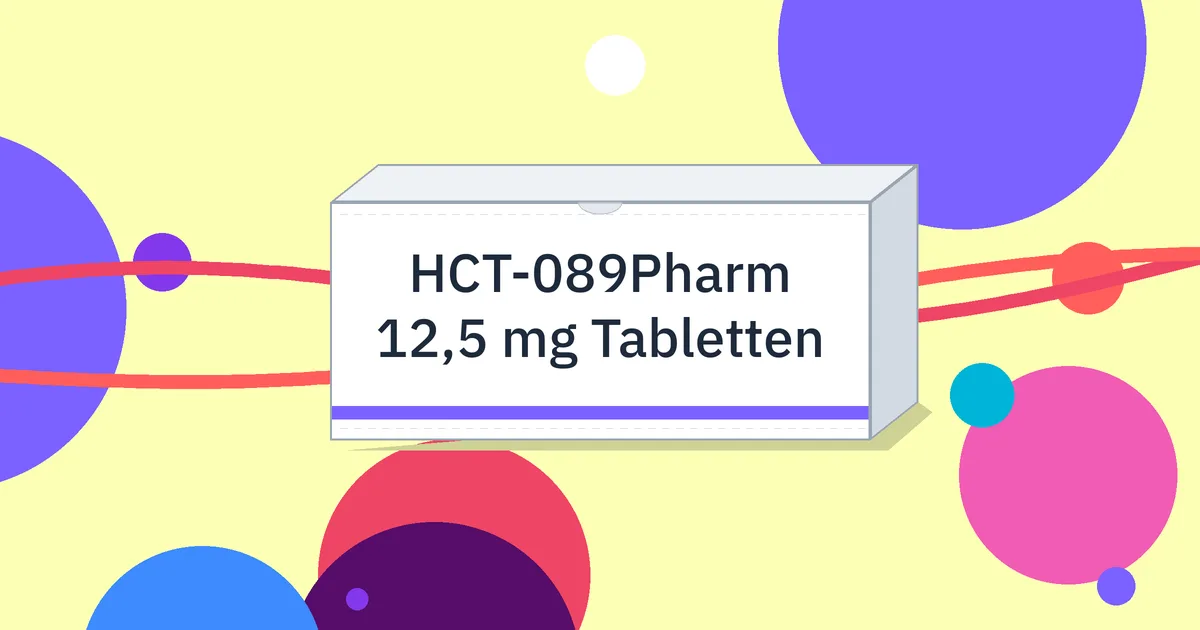Symbolbild: Packung mit der Aufschrift HCT-089Pharm 12,5 mg Tabletten (PZN 18424893) – Verfügbarkeit und Bezug in Apotheken in Frankfurt am Main