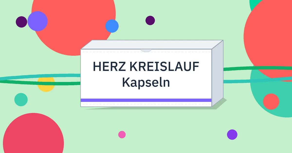 Symbolbild: Packung mit der Aufschrift HERZ KREISLAUF Kapseln (PZN 11179841) – Verfügbarkeit und Bezug in Apotheken in Frankfurt am Main