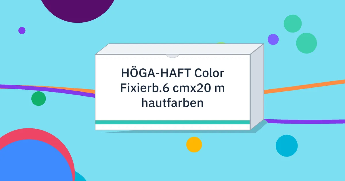 Symbolbild: Packung mit der Aufschrift HÖGA-HAFT Color Fixierb.6 cmx20 m hautfarben (PZN 14367715) – Verfügbarkeit und Bezug in Apotheken in Frankfurt am Main