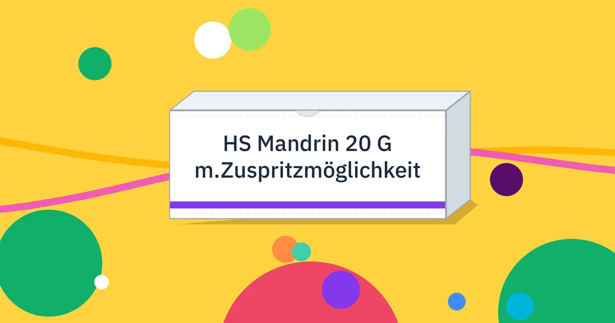Symbolbild: Packung mit der Aufschrift HS Mandrin 20 G m.Zuspritzmöglichkeit (PZN 12572842) – Verfügbarkeit und Bezug in Apotheken in Frankfurt am Main