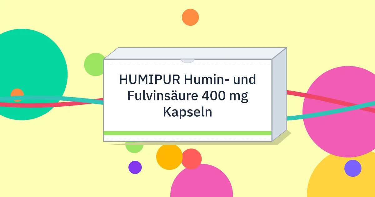 Symbolbild: Packung mit der Aufschrift HUMIPUR Humin- und Fulvinsäure 400 mg Kapseln (PZN 19130432) – Verfügbarkeit und Bezug in Apotheken in Frankfurt am Main