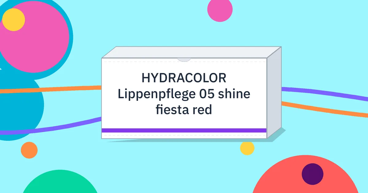 Symbolbild: Packung mit der Aufschrift HYDRACOLOR Lippenpflege 05 shine fiesta red (PZN 20155331) – Verfügbarkeit und Bezug in Apotheken in Frankfurt am Main