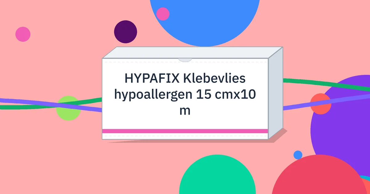 Symbolbild: Packung mit der Aufschrift HYPAFIX Klebevlies hypoallergen 15 cmx10 m (PZN 19477101) – Verfügbarkeit und Bezug in Apotheken in Frankfurt am Main