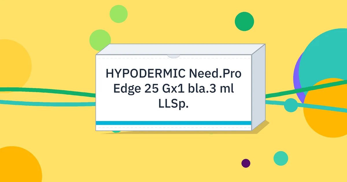 Symbolbild: Packung mit der Aufschrift HYPODERMIC Need.Pro Edge 25 Gx1 bla.3 ml LLSp. (PZN 09104830) – Verfügbarkeit und Bezug in Apotheken in Frankfurt am Main