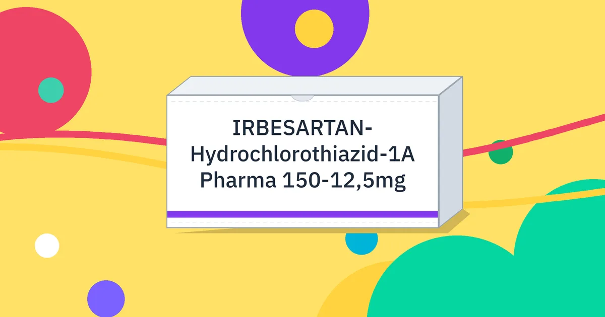 Symbolbild: Packung mit der Aufschrift IRBESARTAN-Hydrochlorothiazid-1A Pharma 150-12,5mg (PZN 09687122) – Verfügbarkeit und Bezug in Apotheken in Frankfurt am Main